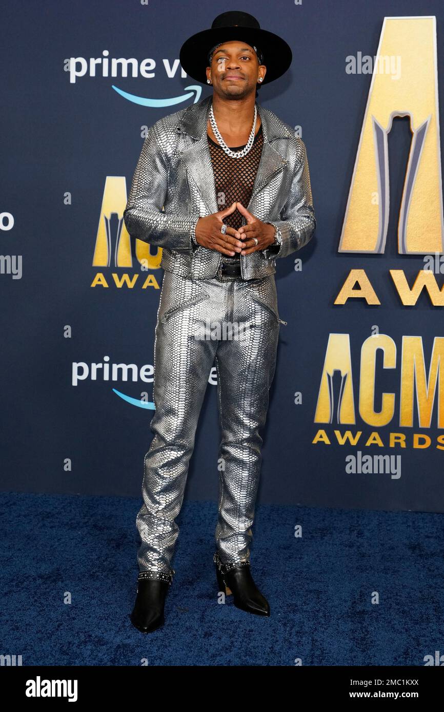 Jimmie Allen arrives at the 57th Academy of Country Music Awards on ...