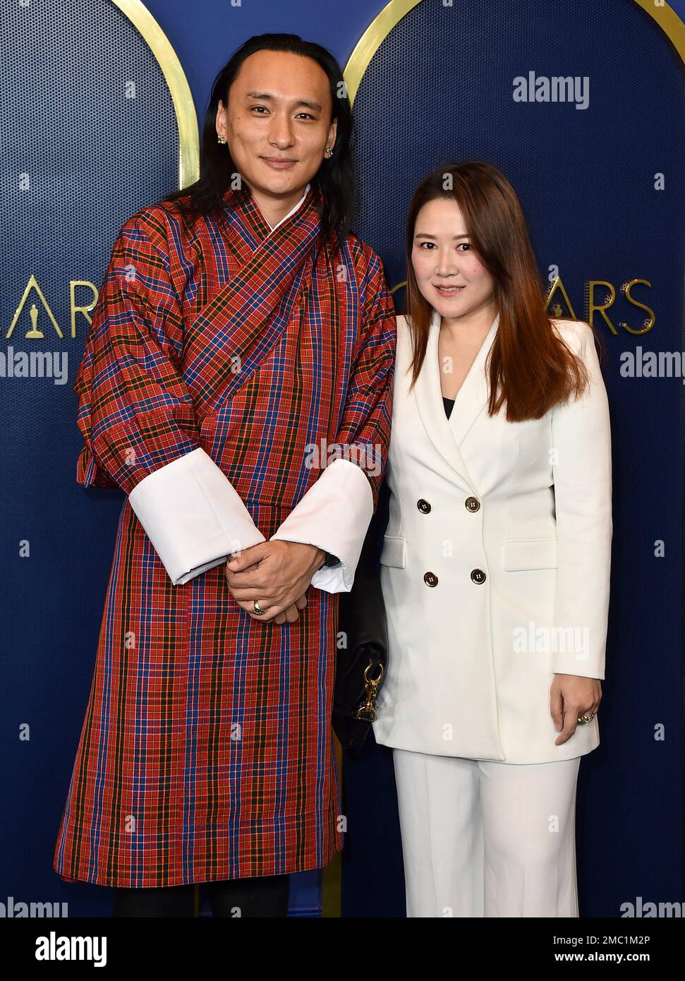Pawo Choyning Dorji, left, and Stephanie Lai arrive at the 94th Academy ...