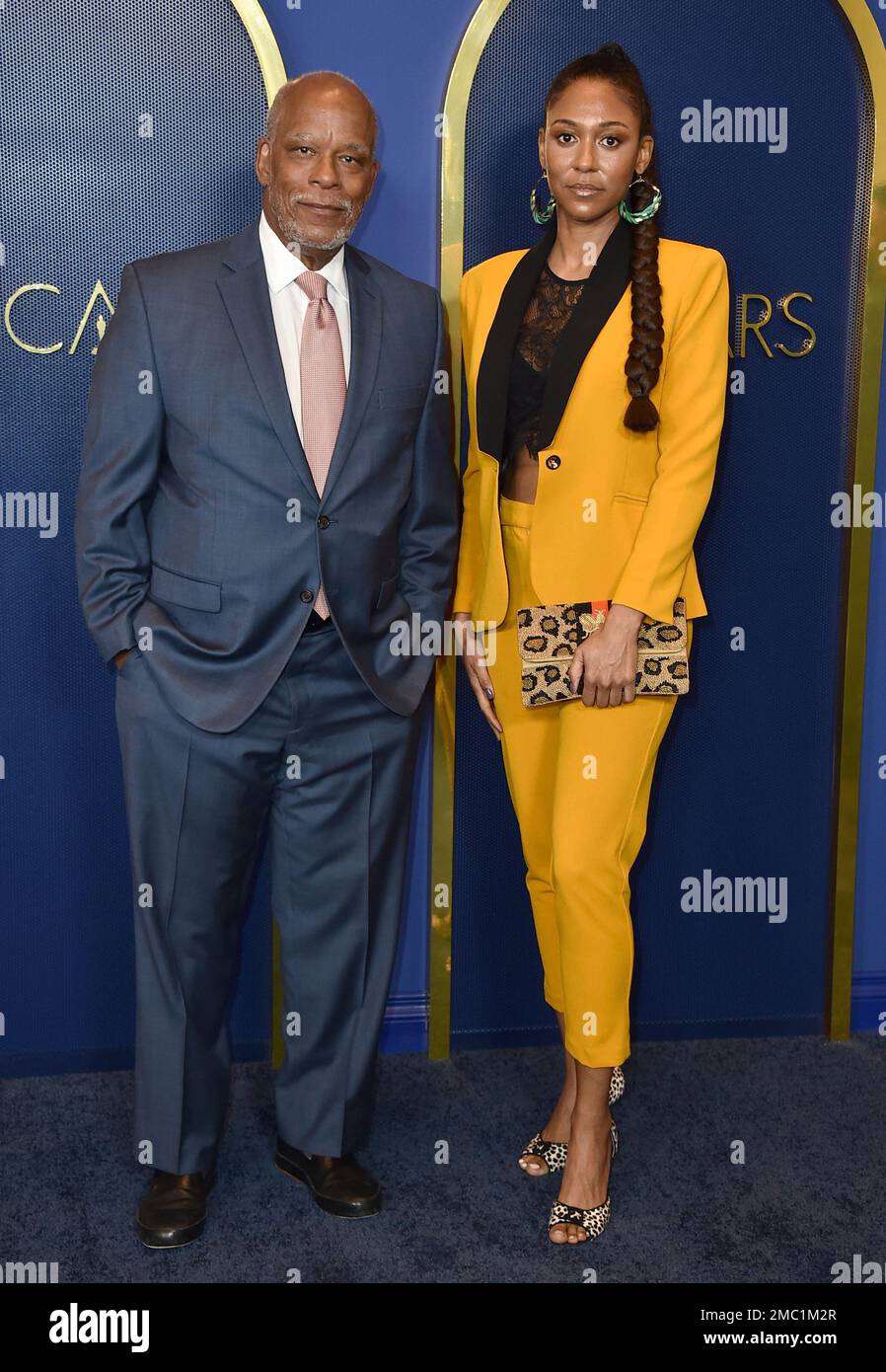 Stanley Nelson, left, and Traci A. Curry arrive at the 94th Academy ...