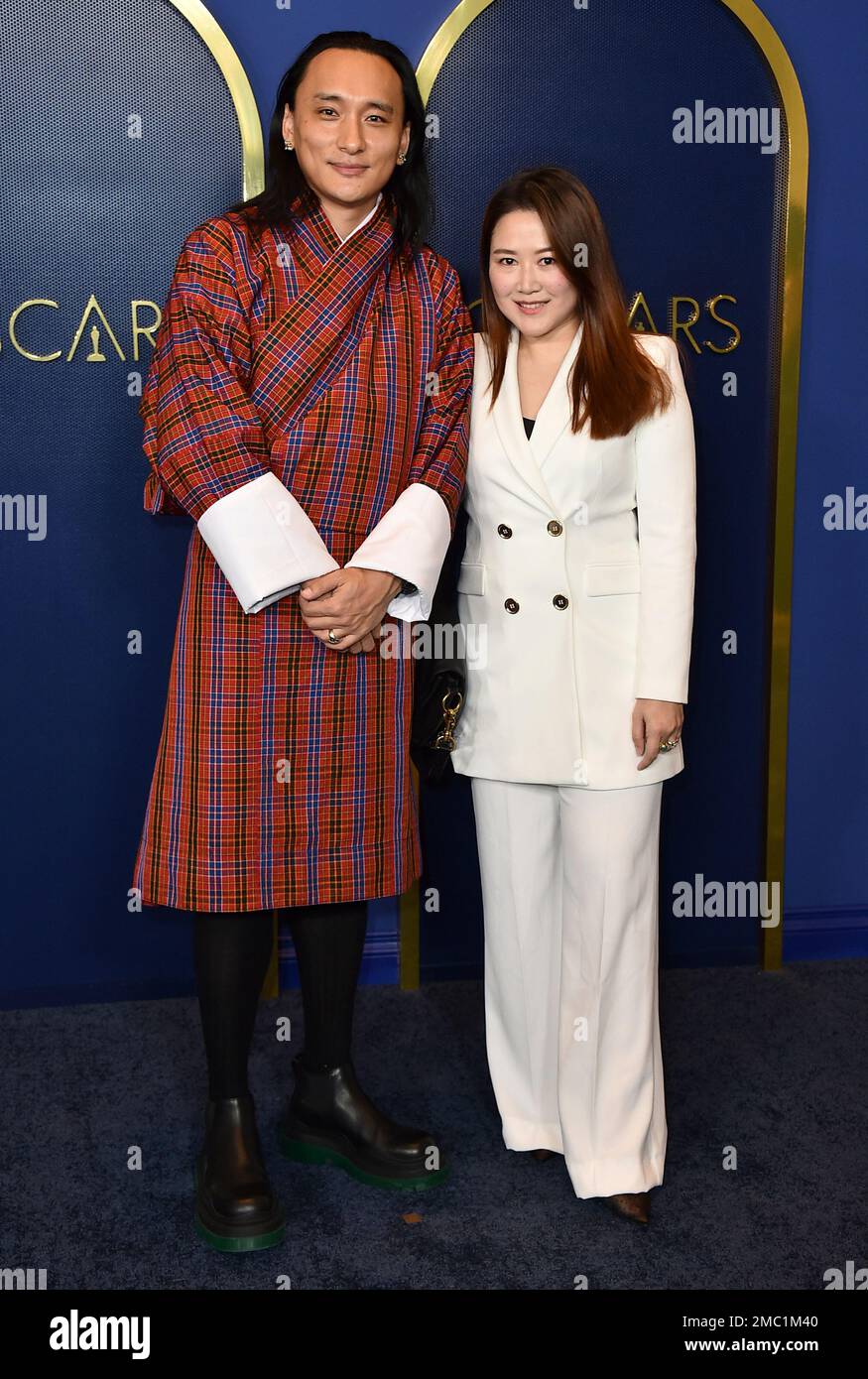 Pawo Choyning Dorji, left, and Stephanie Lai arrive at the 94th Academy ...