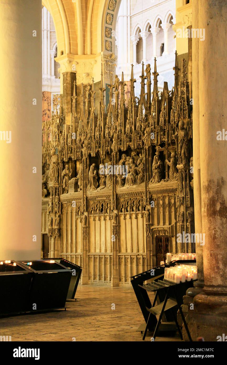 Choir screen of Notre Dame of Chartres Cathedral, Eure-et-Loir, France ...