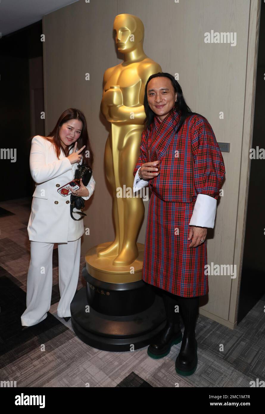 Stephanie Lai and Pawo Choyning Dorji attend the 94th Academy Awards ...