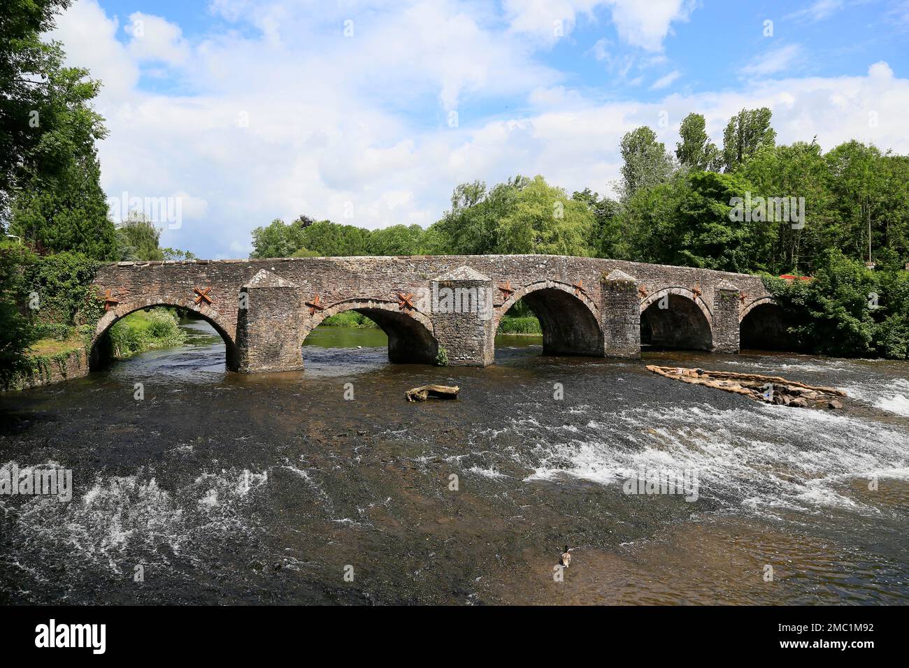 Bickleigh Bridge over the River Exe, reputedly the model for Simon ...