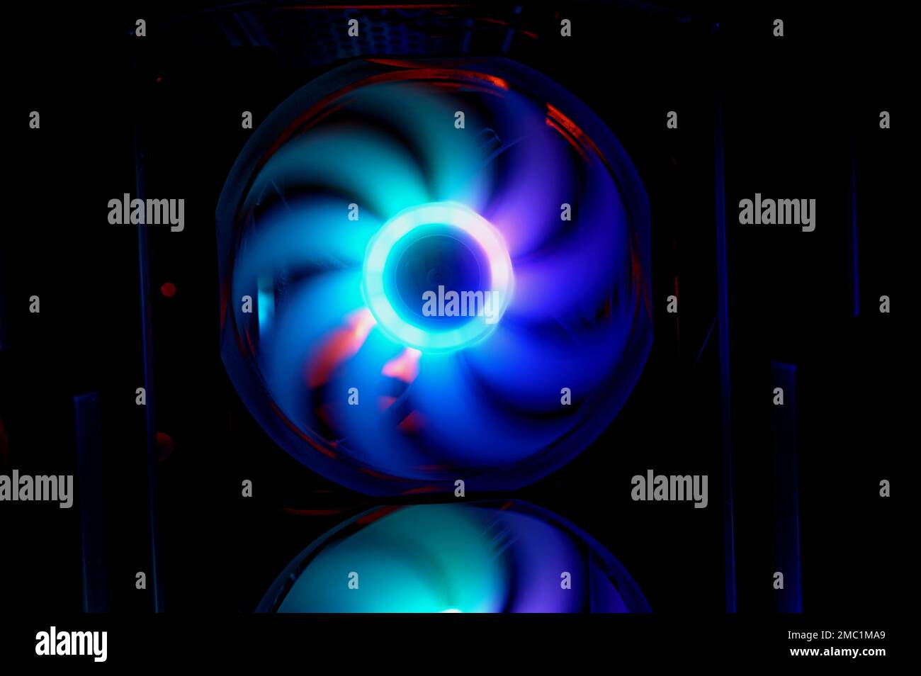 Colorful bright rainbow led rgb pc fan air case cooler. Computer ...