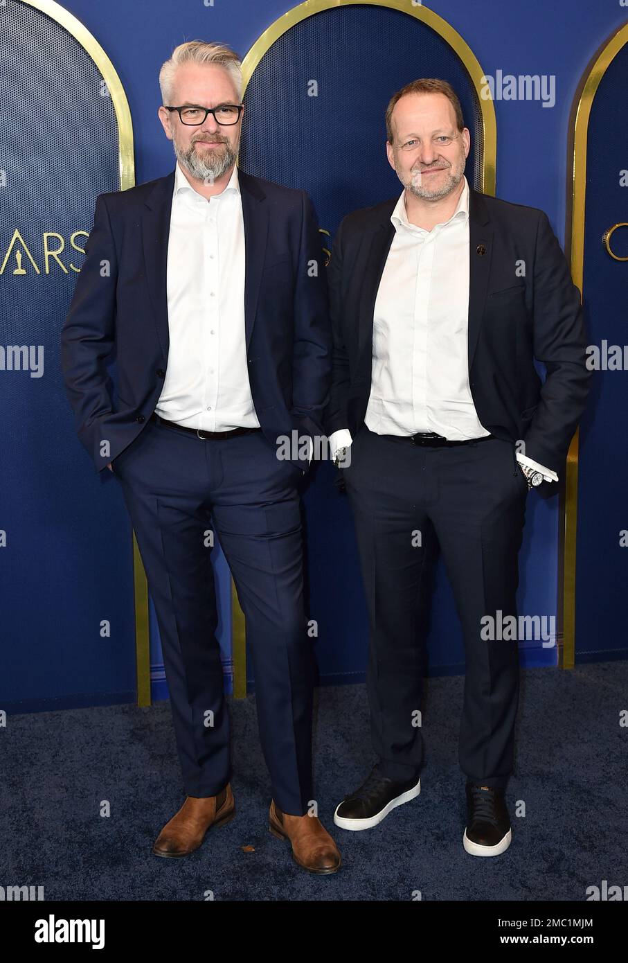 Martin Strange-Hansen, left, and Kim Magnusson arrive at the 94th ...