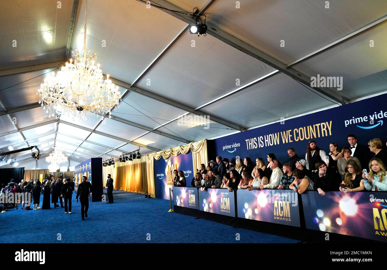 A view of the red carpet appears at the 57th Academy of Country Music ...