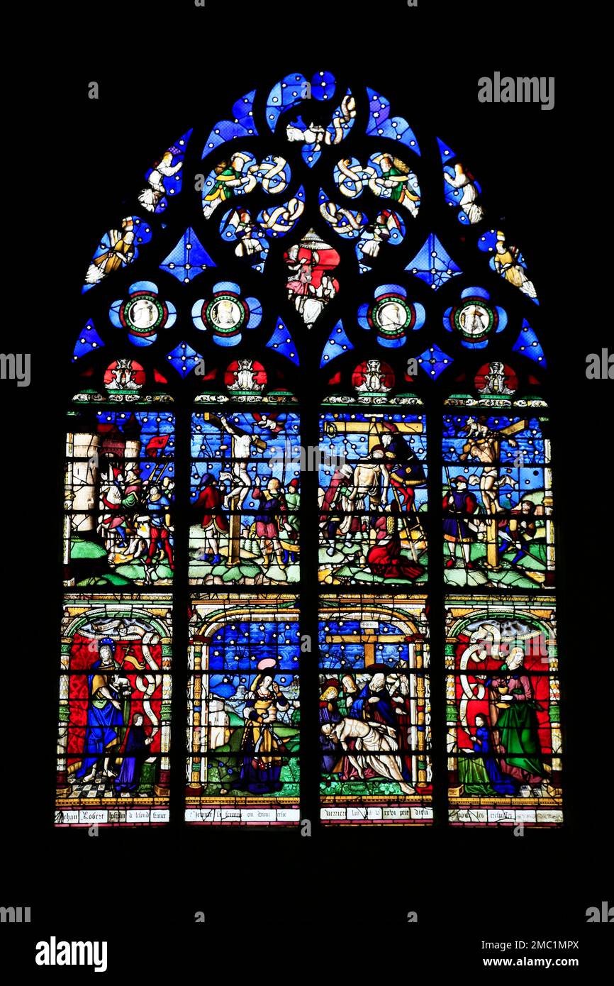 Leaded glass window Deposition from the Cross in the Collegiate Church ...