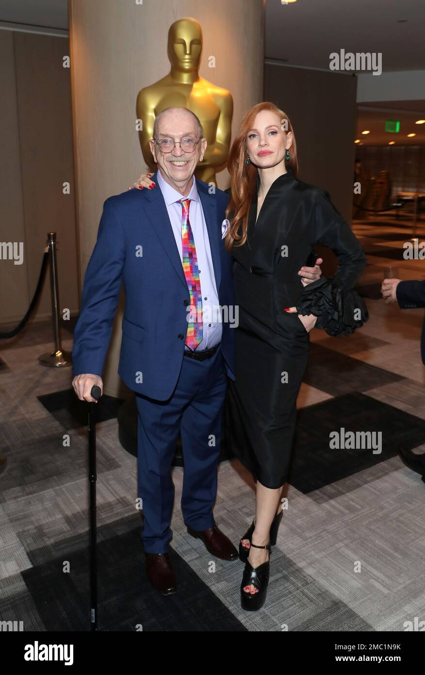 Steve Pieters, left, and Jessica Chastain attend the 94th Academy ...
