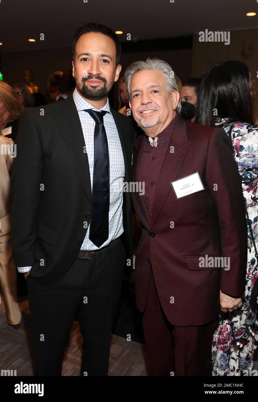 Lin-Manuel Miranda, left, and Luis A. Miranda, Jr. attend the 94th ...