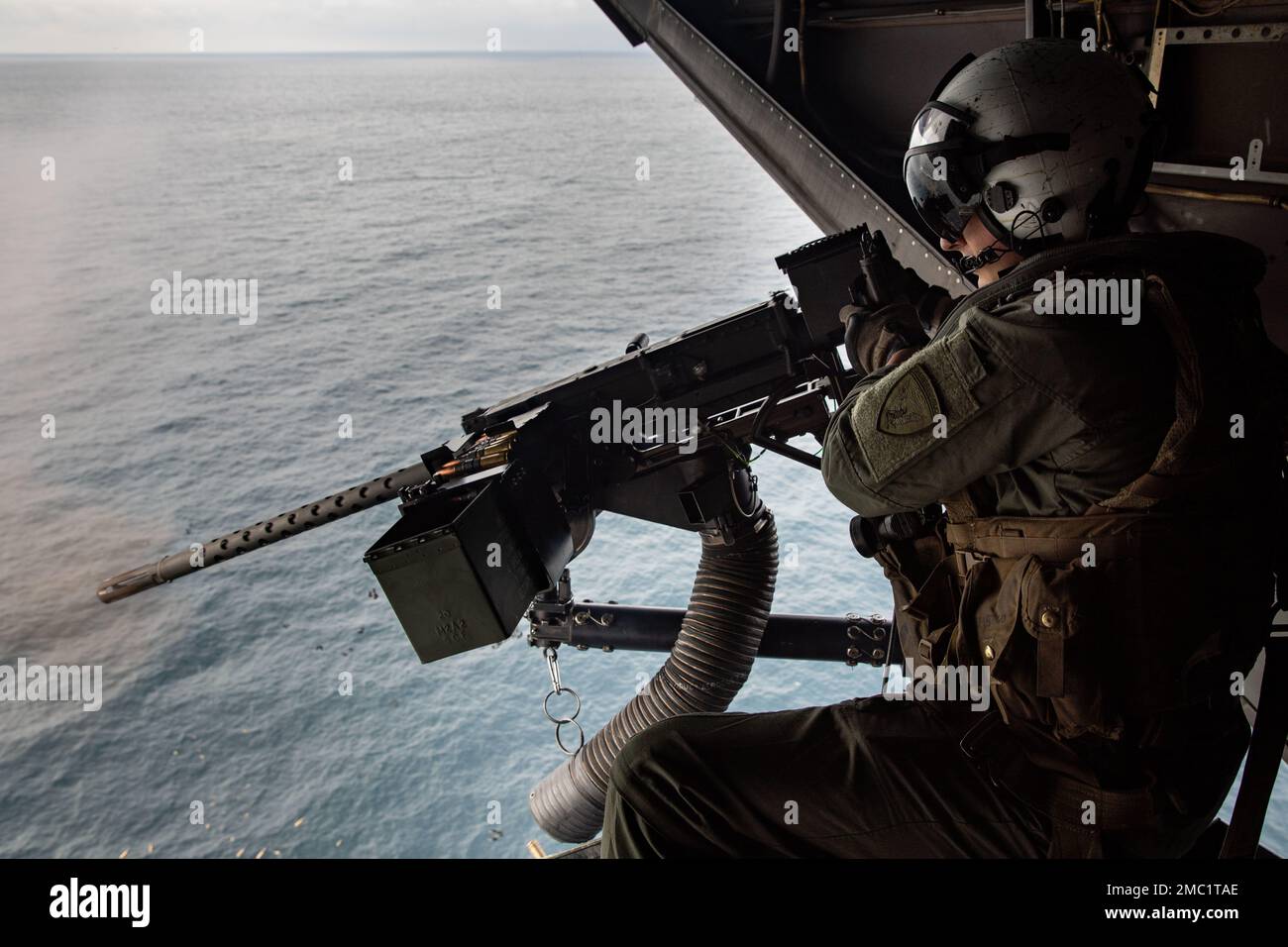 U.S. Marine Corps Cpl. Braden Mileski, a crew chief with the Aviation ...