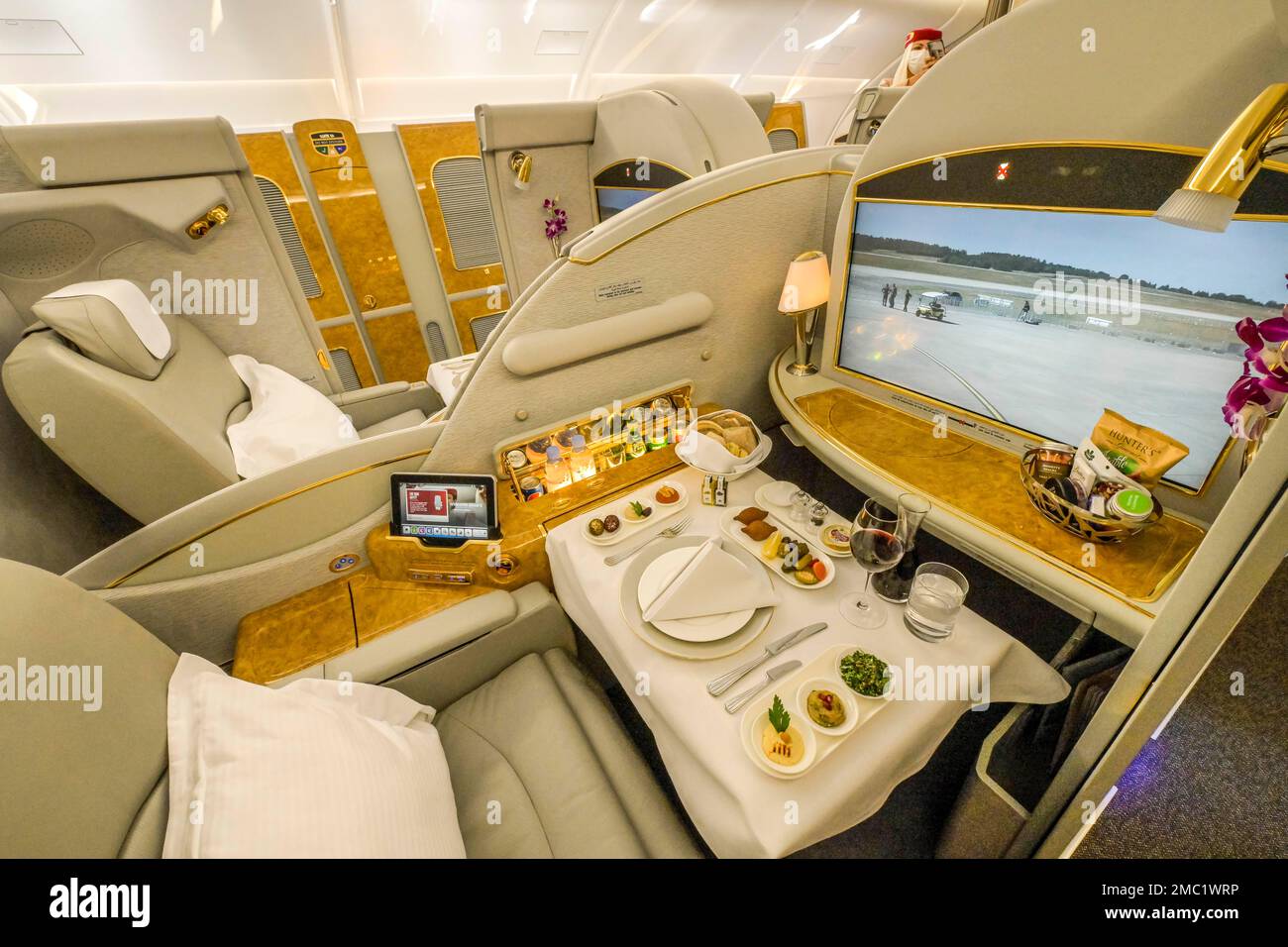 First Class, Airbus A380, Emirates Airline, 22. 06. 2005. ILA ...
