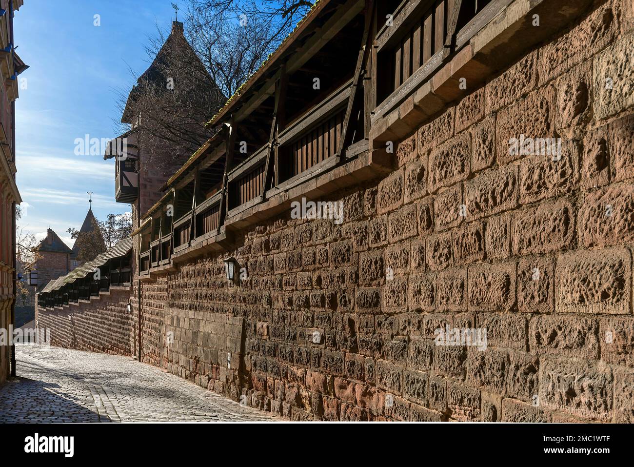 Historic Neutor Wall, City Wall of the Old Town, 15th century ...