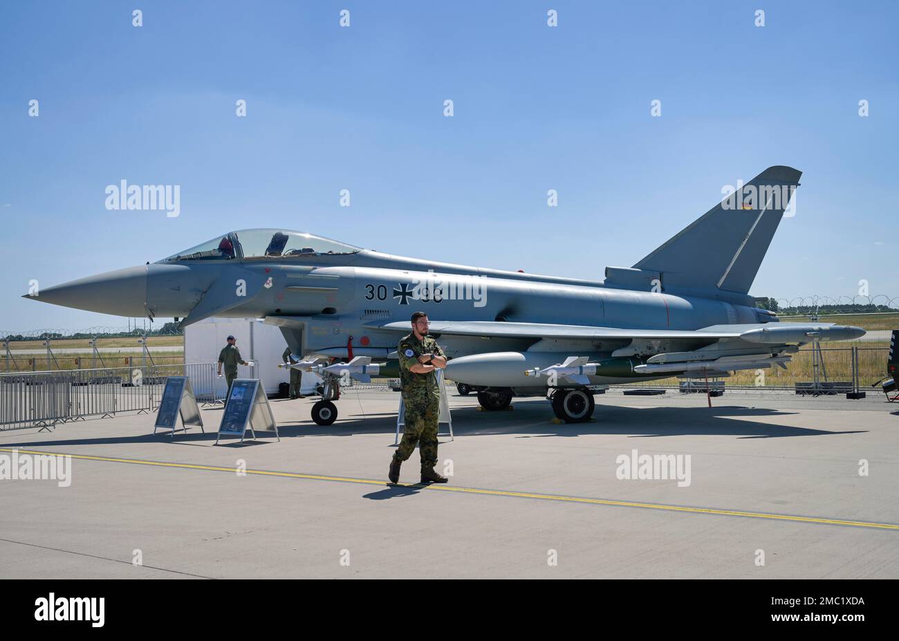 Eurofighter fighter jet of the German Armed Forces, 22. 06. 2005. ILA ...