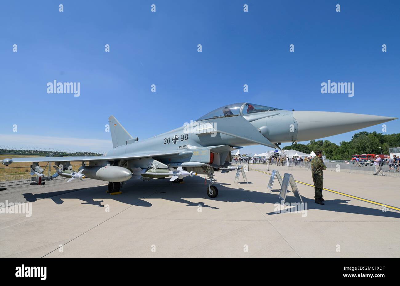 Eurofighter fighter jet of the German Armed Forces, 22. 06. 2005. ILA ...