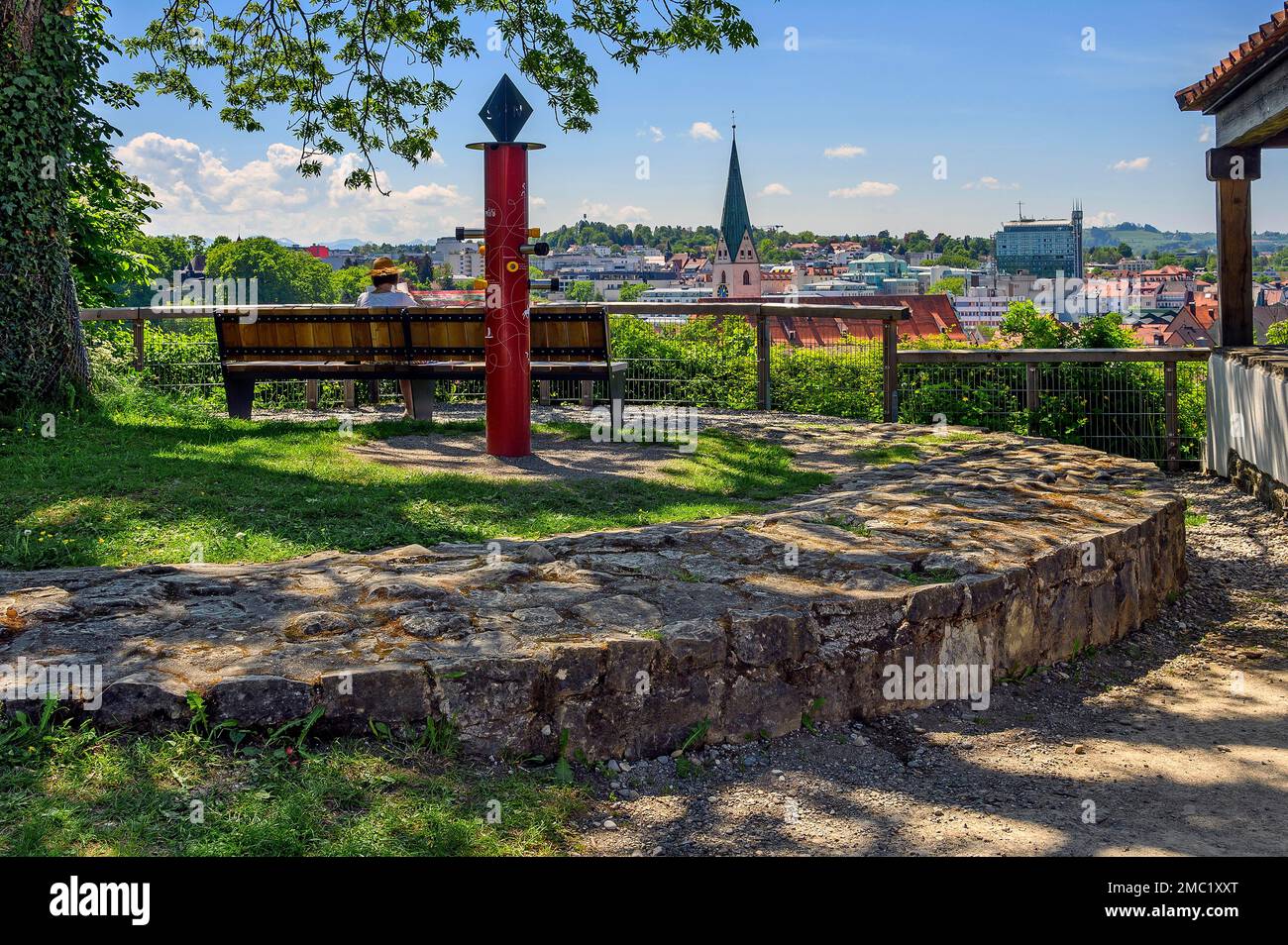 View of Kempten, APC, Archaeological Park Cambodunum, Kempten, Allgaeu ...