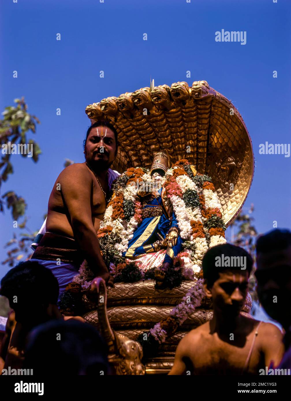 Kallazhagar, Vishnu mounted on sesha, snake vahanam during Chithirai ...