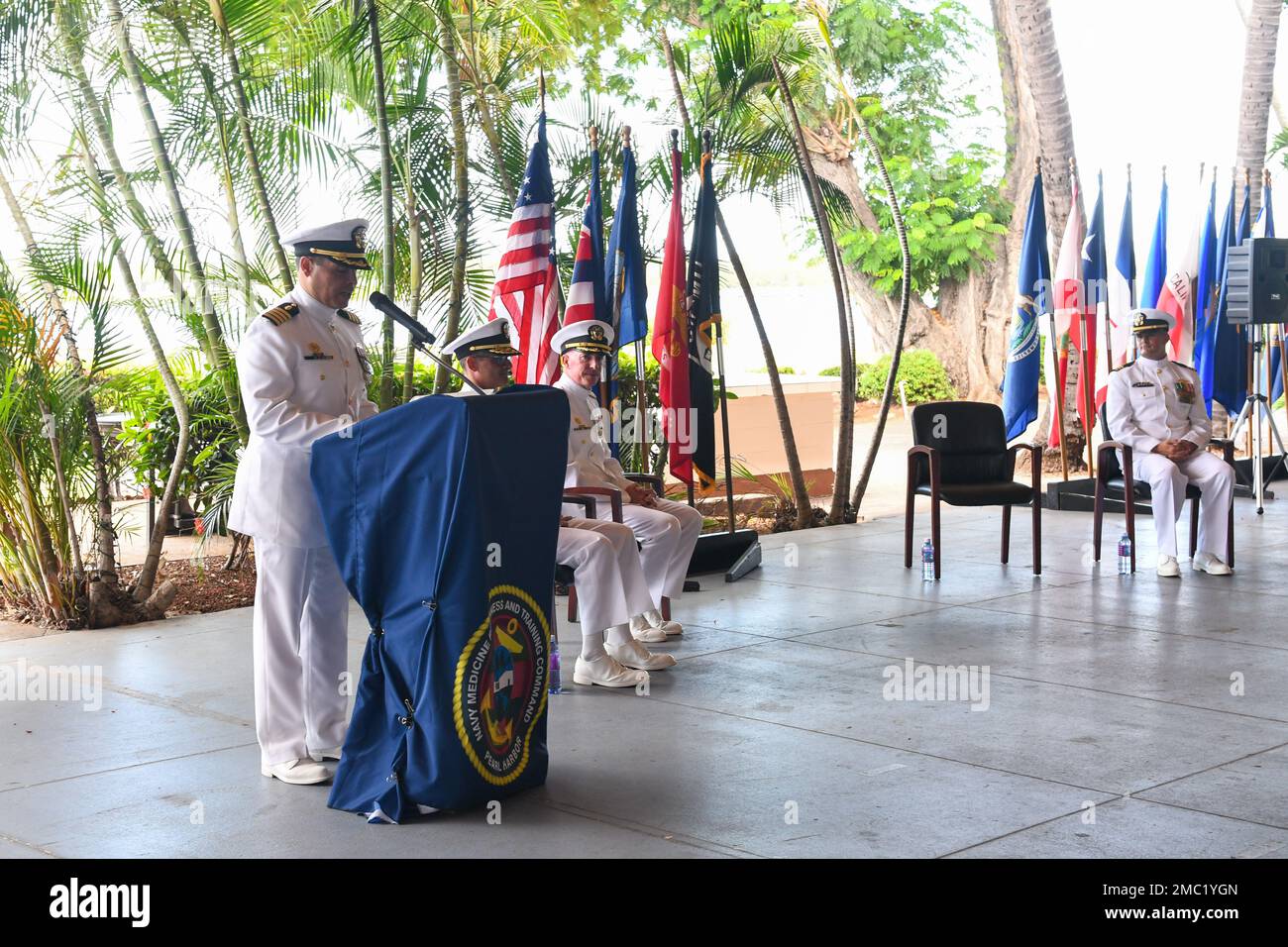 Capt. Victor Diaz delivers remarks at the Navy Medicine Readiness and ...