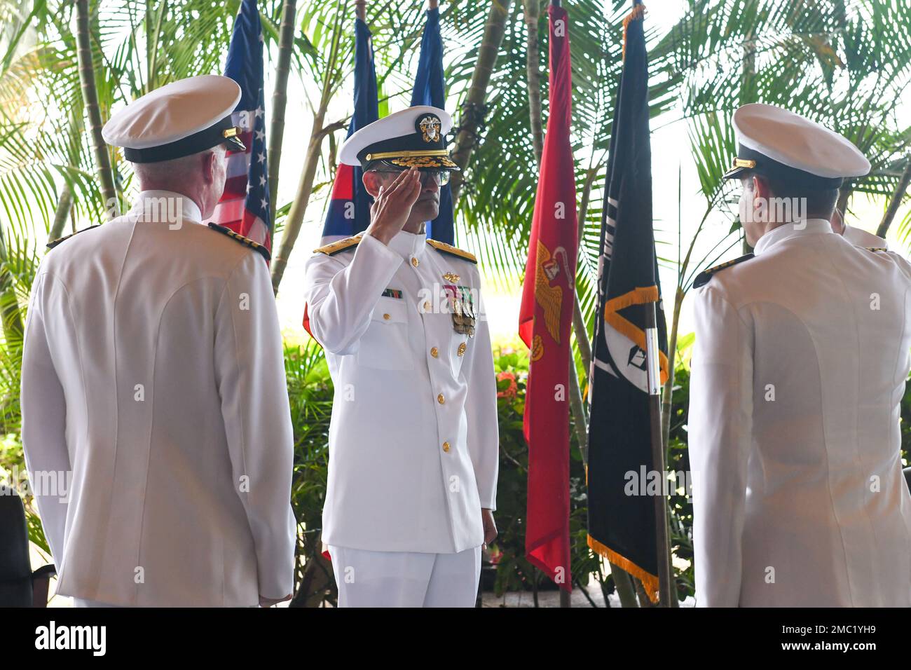Capt. Christopher Tepera relinquishes command to Capt. Victor Diaz at ...