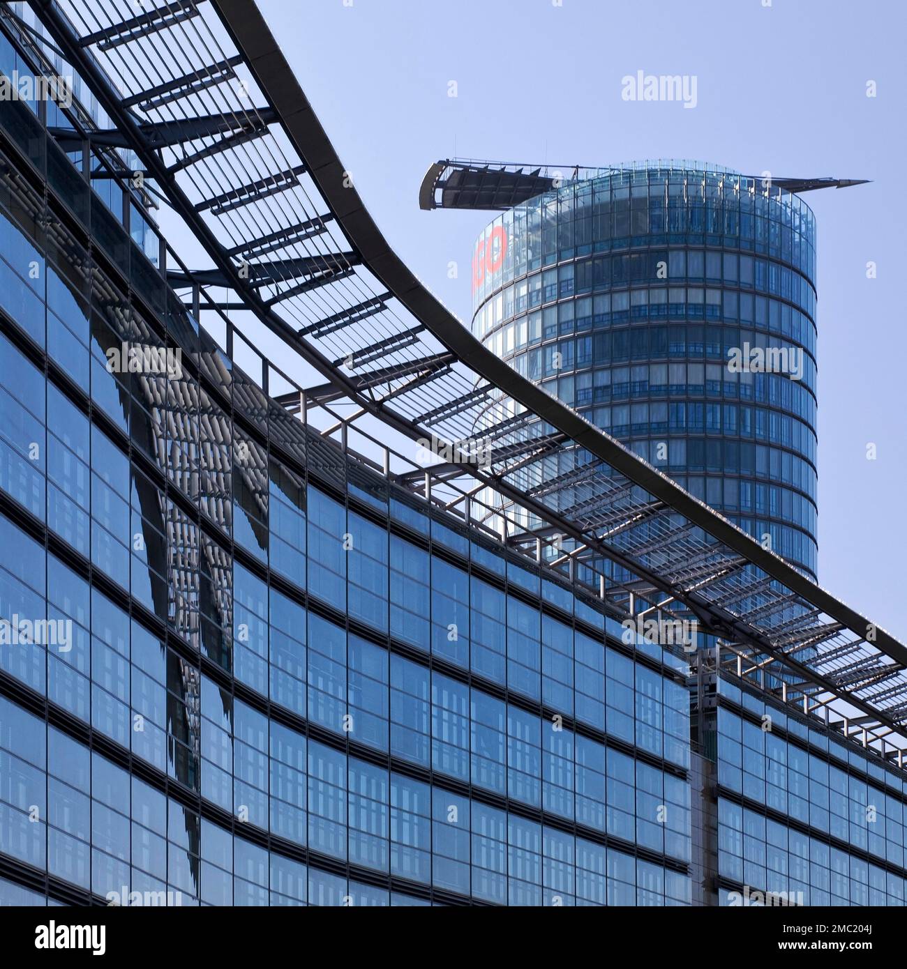 The high-rise building of Ergo headquarters, Duesseldorf, North Rhine ...