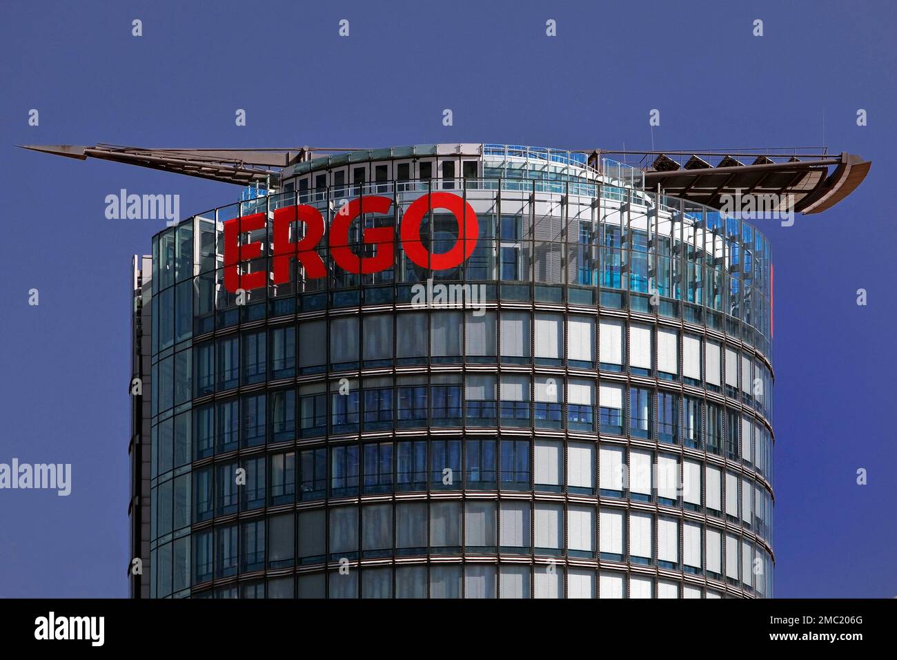 The high-rise building of Ergo headquarters, Duesseldorf, North Rhine ...