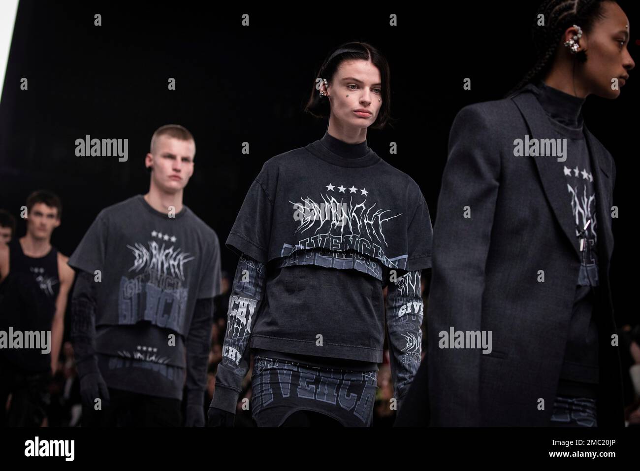 Models wear creations as part of the Givenchy Ready To Wear Fall/Winter ...