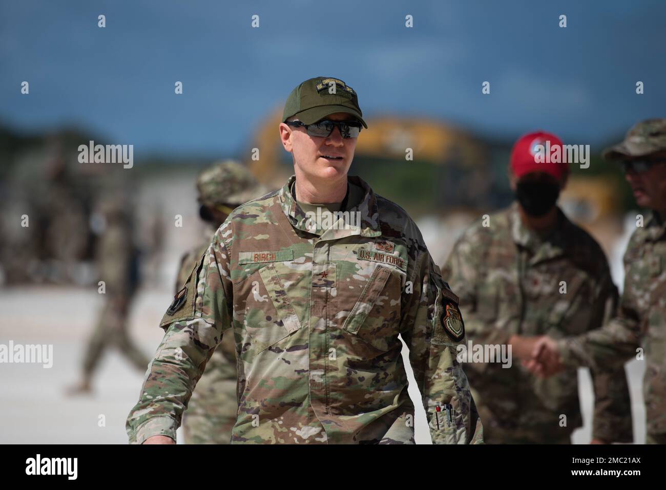 U.S. Air Force Brig. Gen. Paul Birch, 36th Wing commander, observes ...