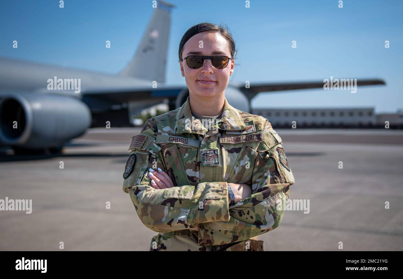 U.S. Air Force Staff Sgt. Jacqueline Gross, a KC-135 Stratotanker ...