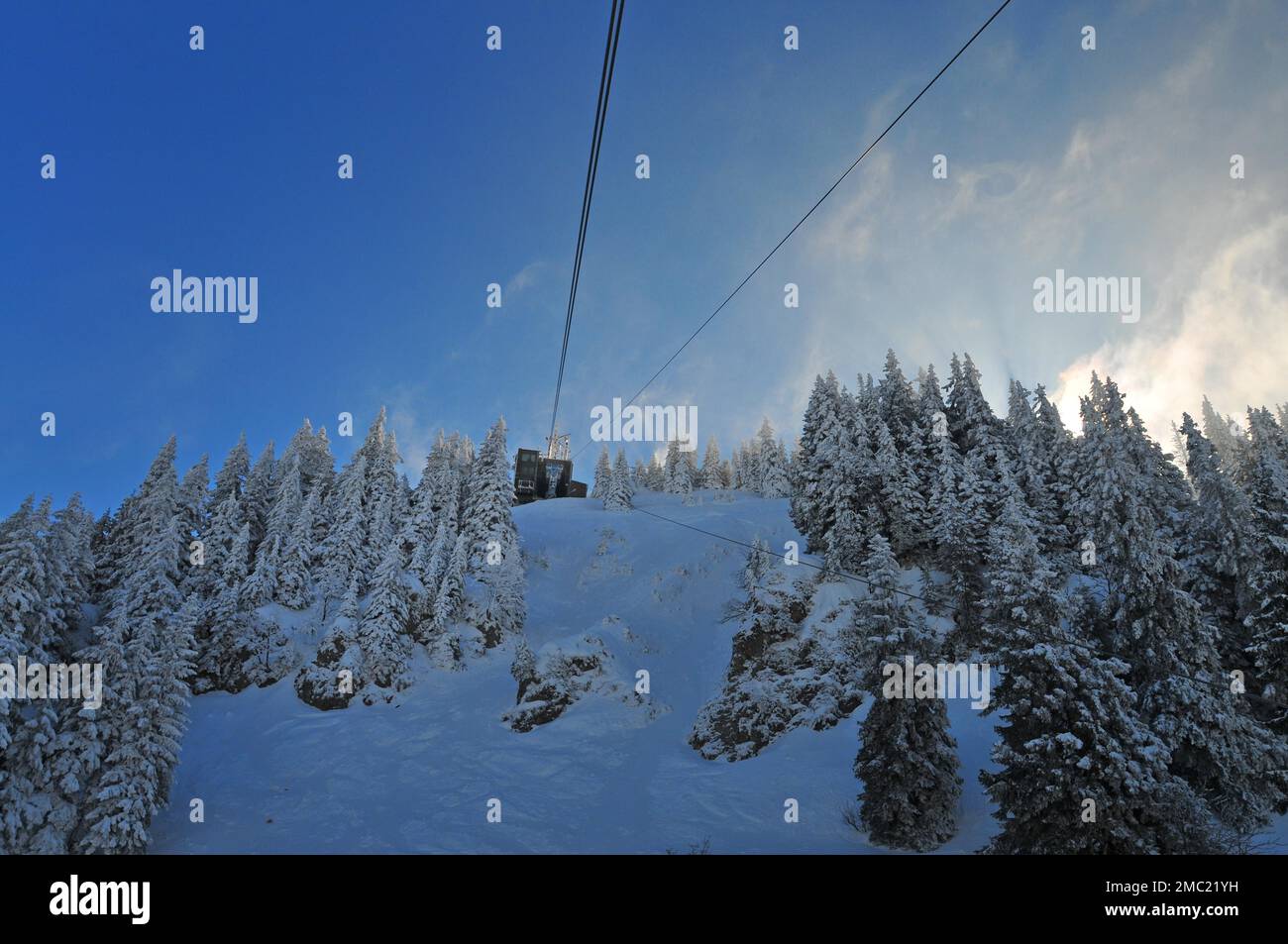 View of the mountain station of the Laberbergbahn, Oberammergau, Upper ...