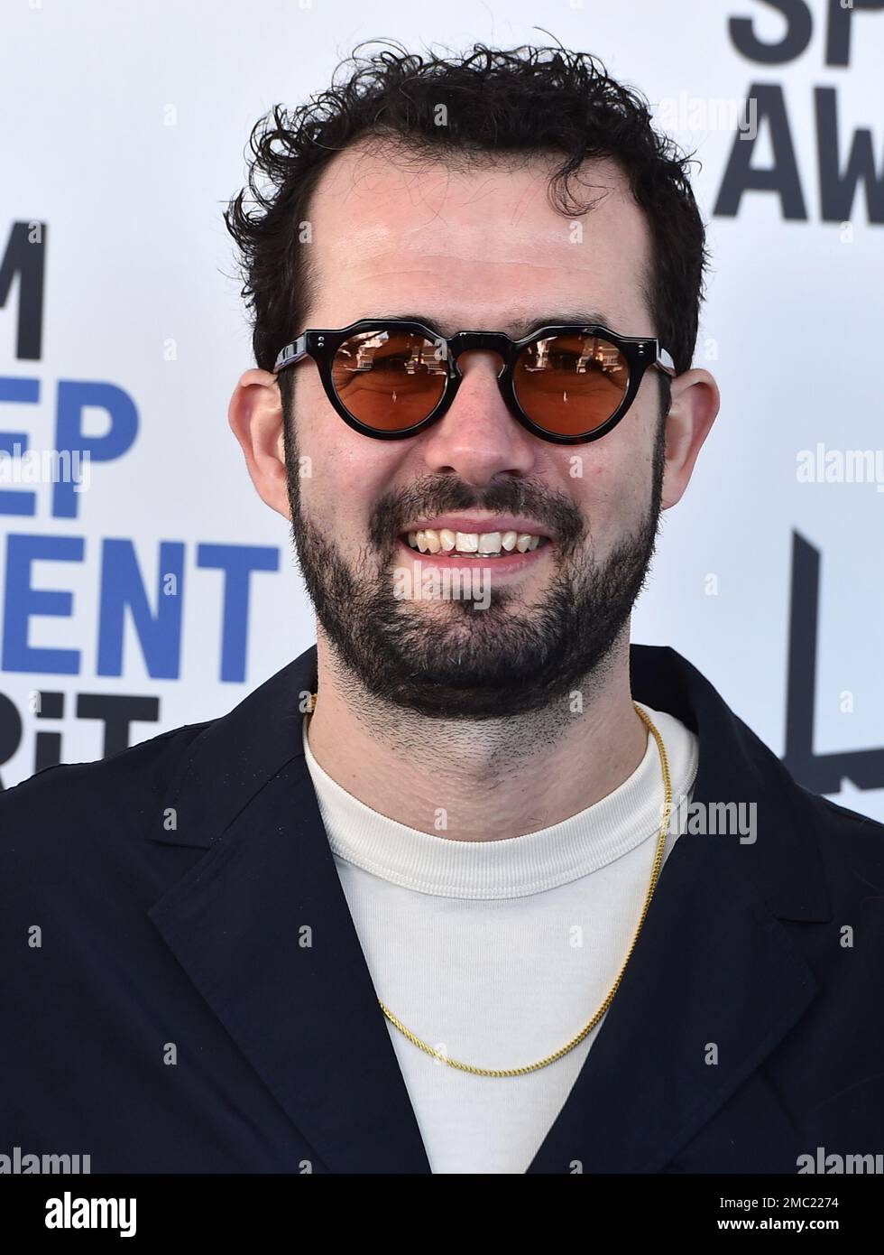 Jonas Poher Ramussen arrives at the 37th Film Independent Spirit Awards ...