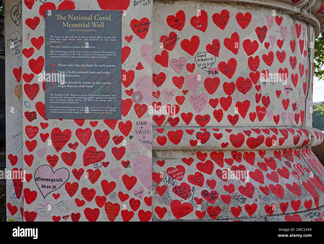Red Hearts, National Covid Memorial Wall, London, England, United ...