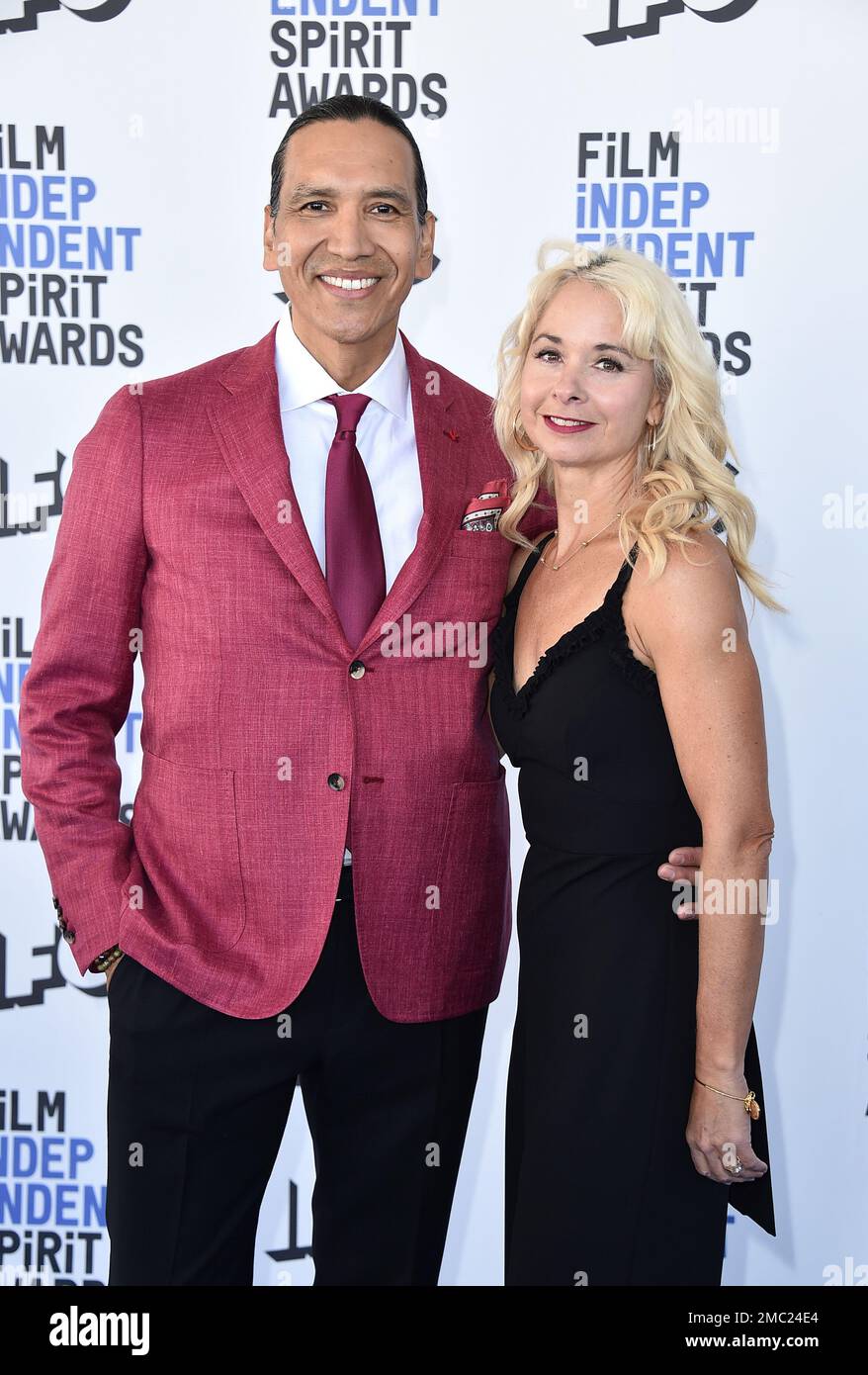 Michael Greyeyes, left, and Nancy Latoszewski arrive at the 37th Film ...