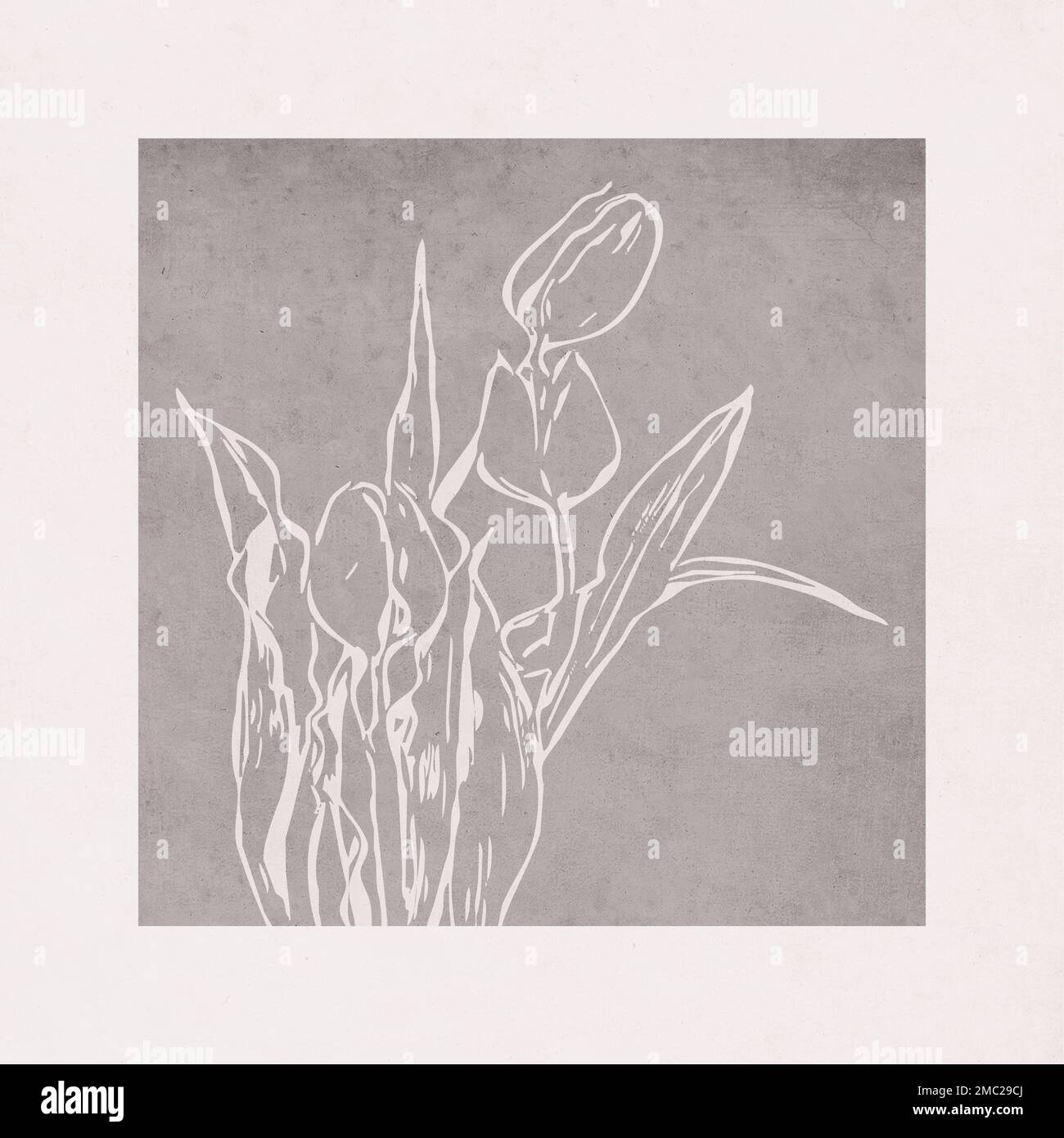 Printable trendy botanical card. Use for cover, wallpaper, wall art ...