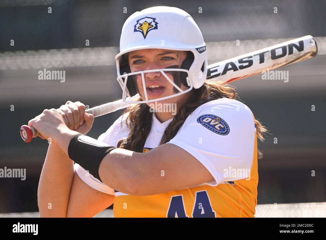 Morehead State player Taylor Rhea competes against Evansville during an ...