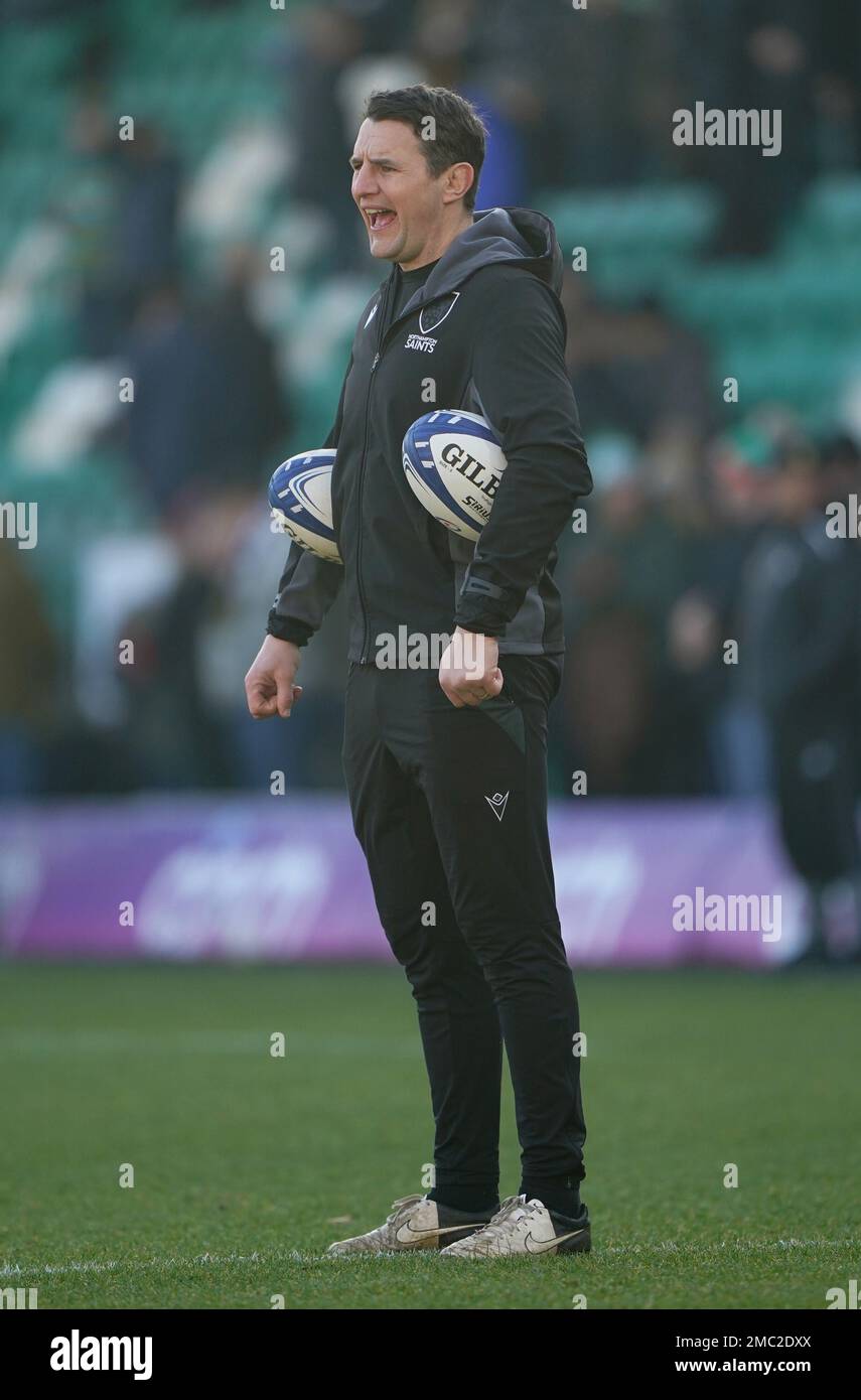 Northampton Saints director of rugby, Phil Dowson during the Heineken ...