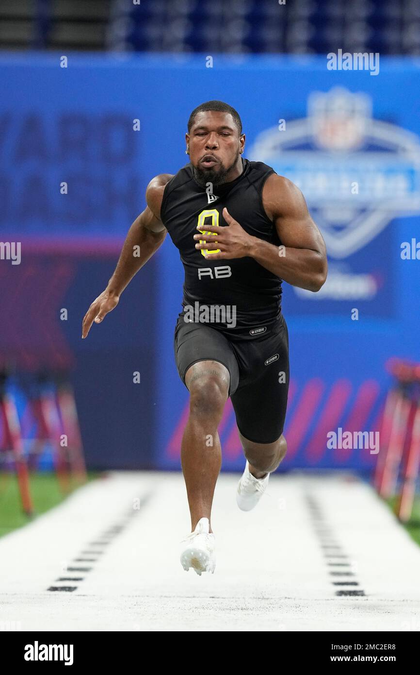 Mississippi running back Snoop Conner runs the 40-yard dash during the ...