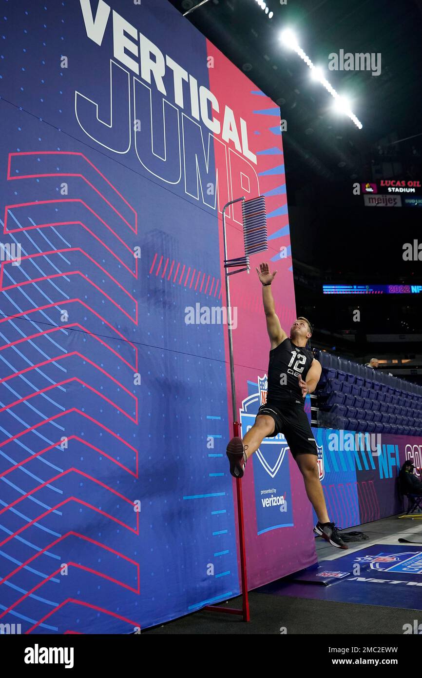 Iowa State quarterback Brock Purdy (12) participates in the vertical ...