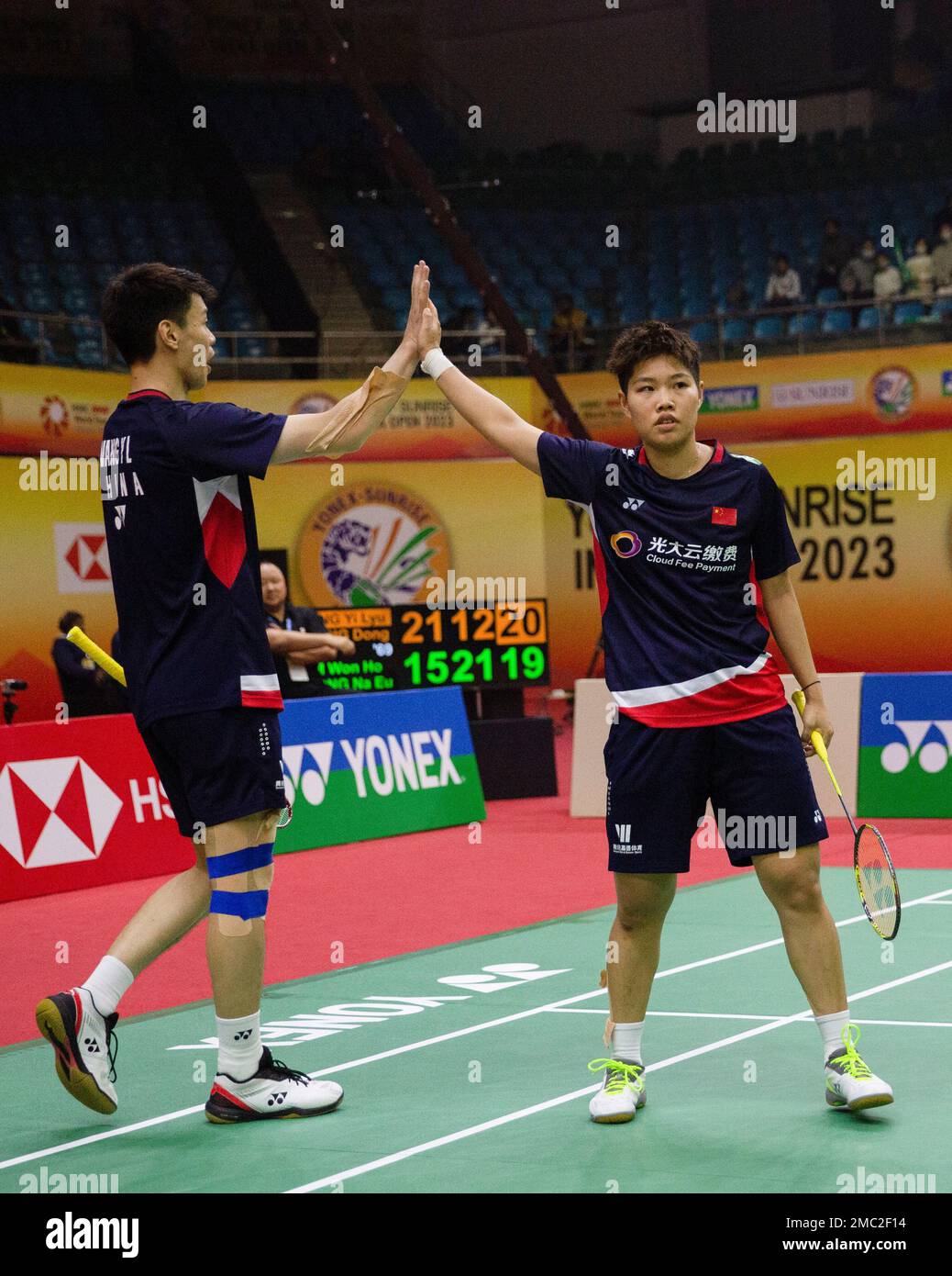 New Delhi, India. 21st Jan, 2023. Wang Yilyu(L)/Huang Dongping ...