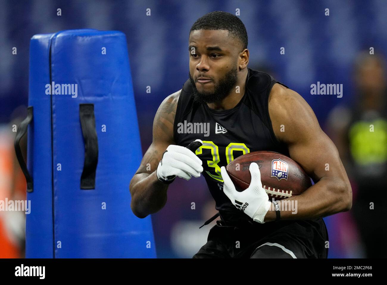 South Dakota State running back Pierre Strong participates in a drill ...