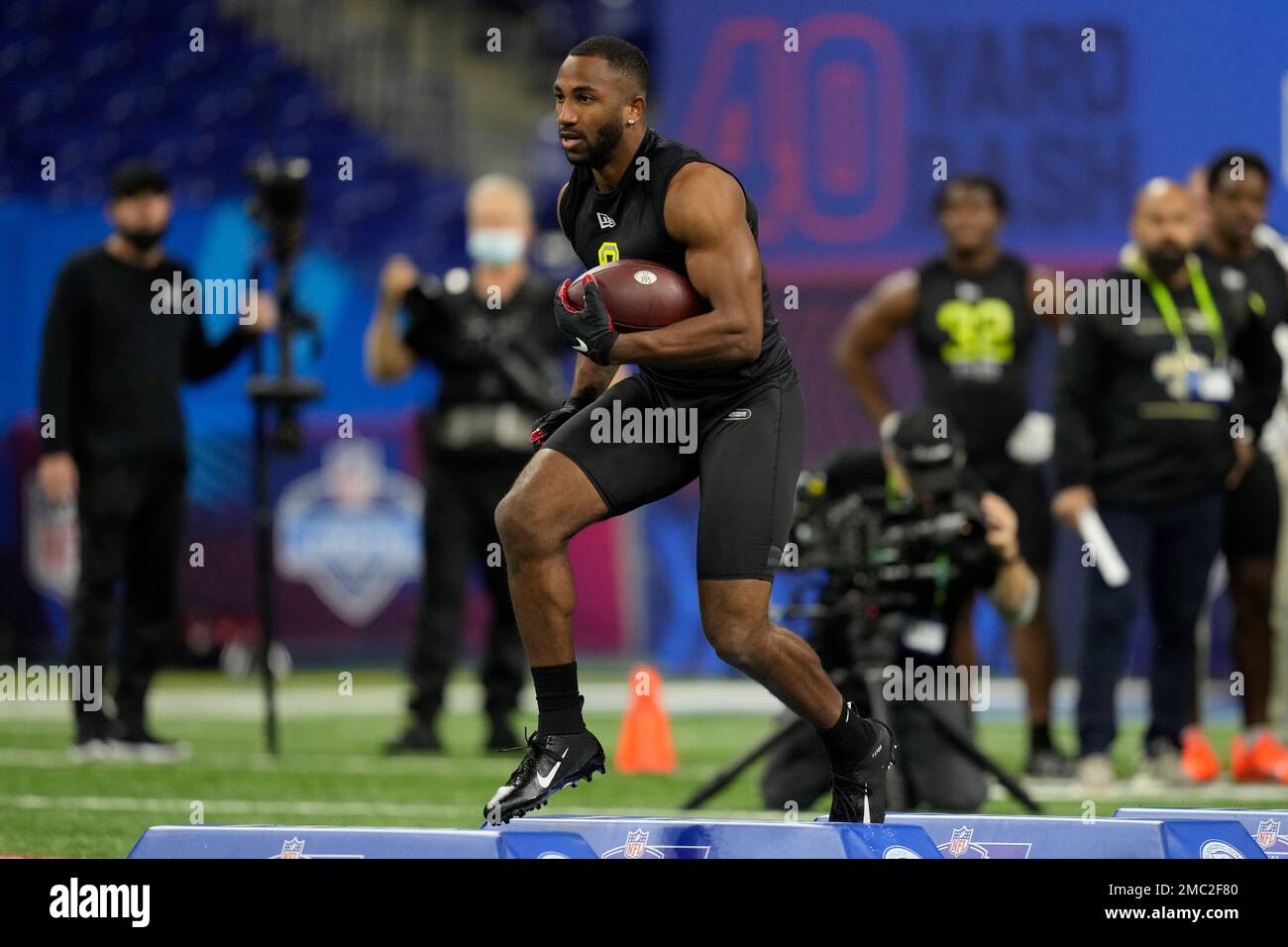 San Diego State running back Greg Bell participates in a drill at the ...