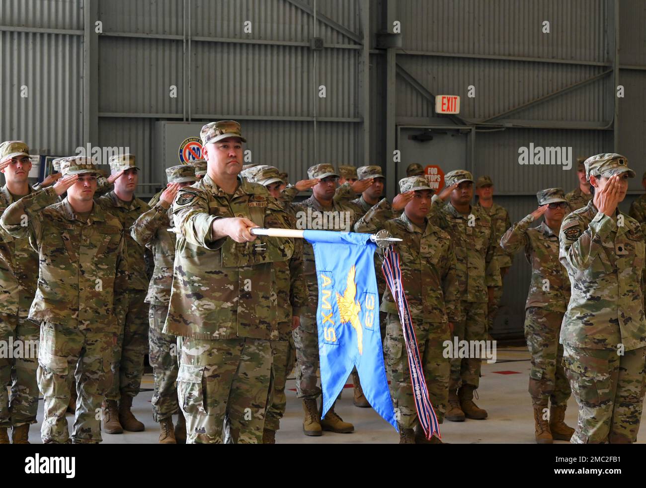 Members of the 33rd Aircraft Maintenance Squadron render their first ...