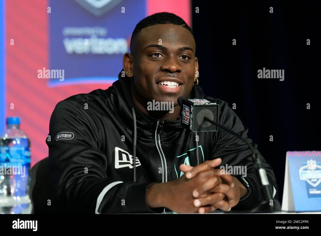 Clemson defensive back Andrew Booth speaks during a press conference at ...