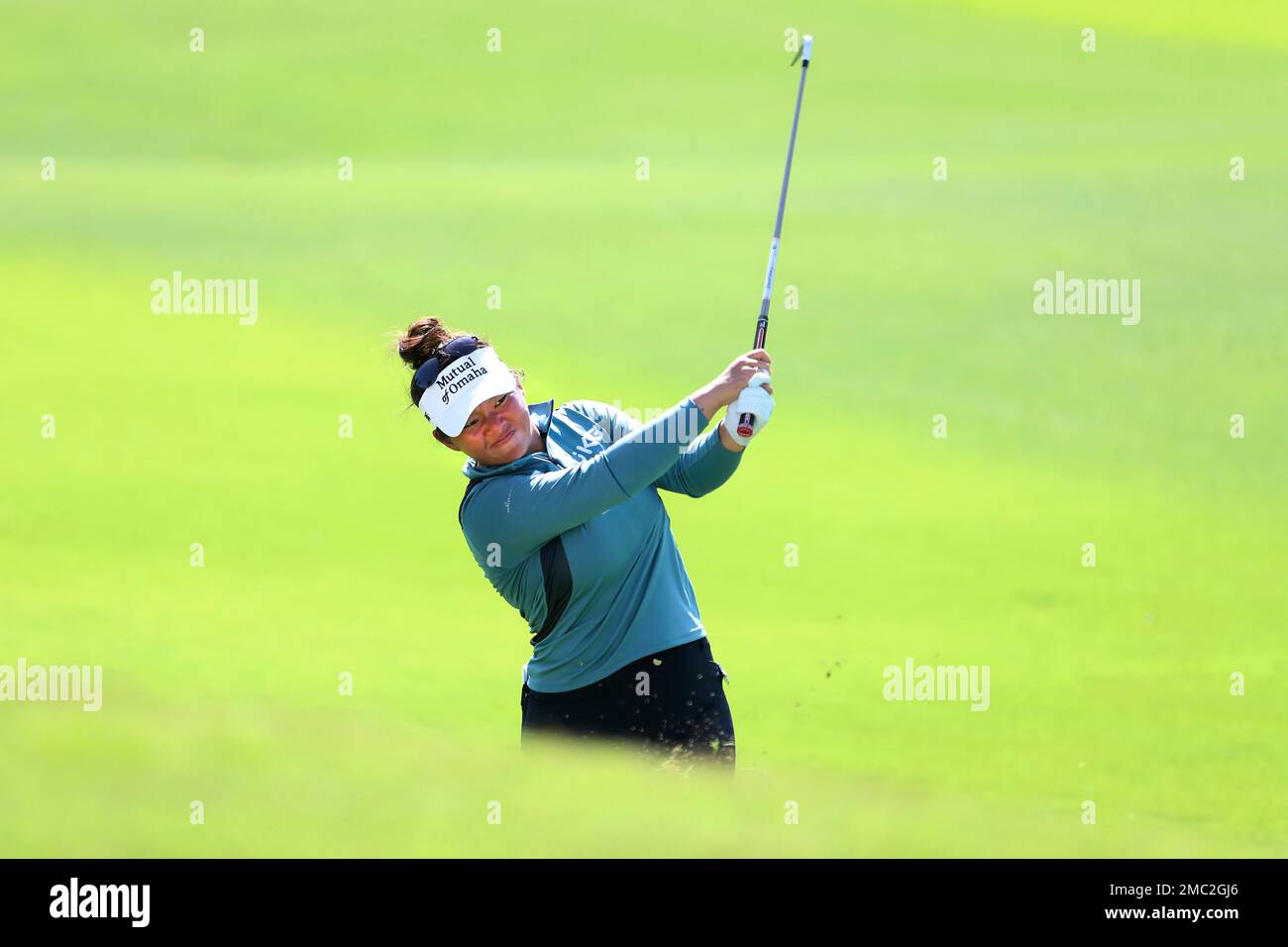 Megan Khang of the United States plays a shot on the fifth hole during ...