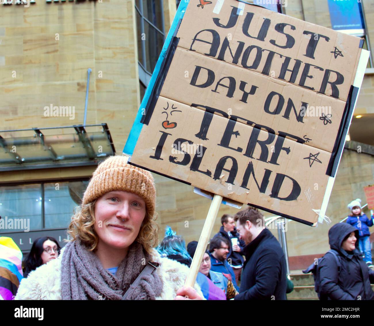 Glasgow, Scotland, UK 21stJanuary, 2023. Large crowds of various ...