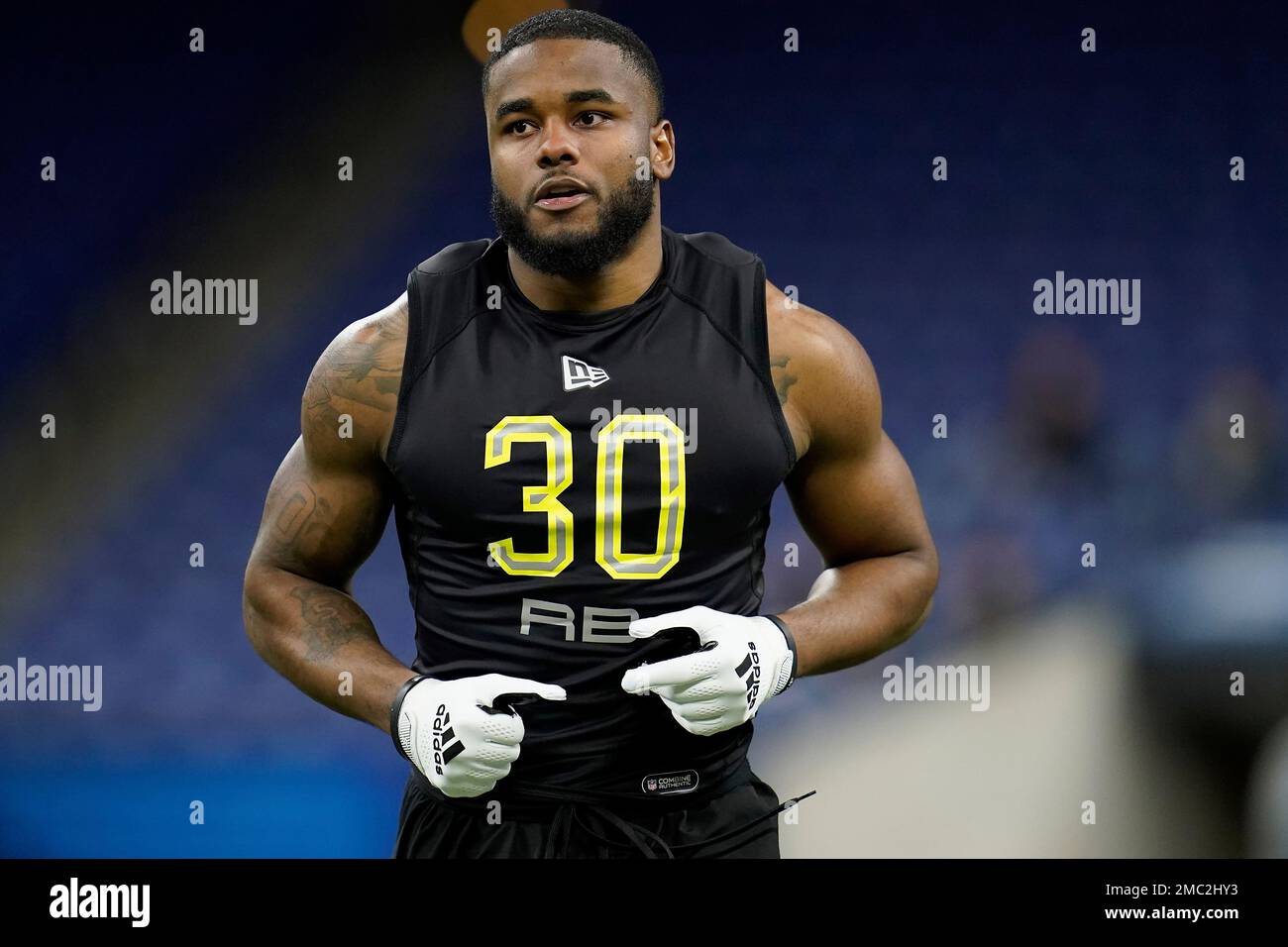 South Dakota State running back Pierre Strong (30) participates in a ...