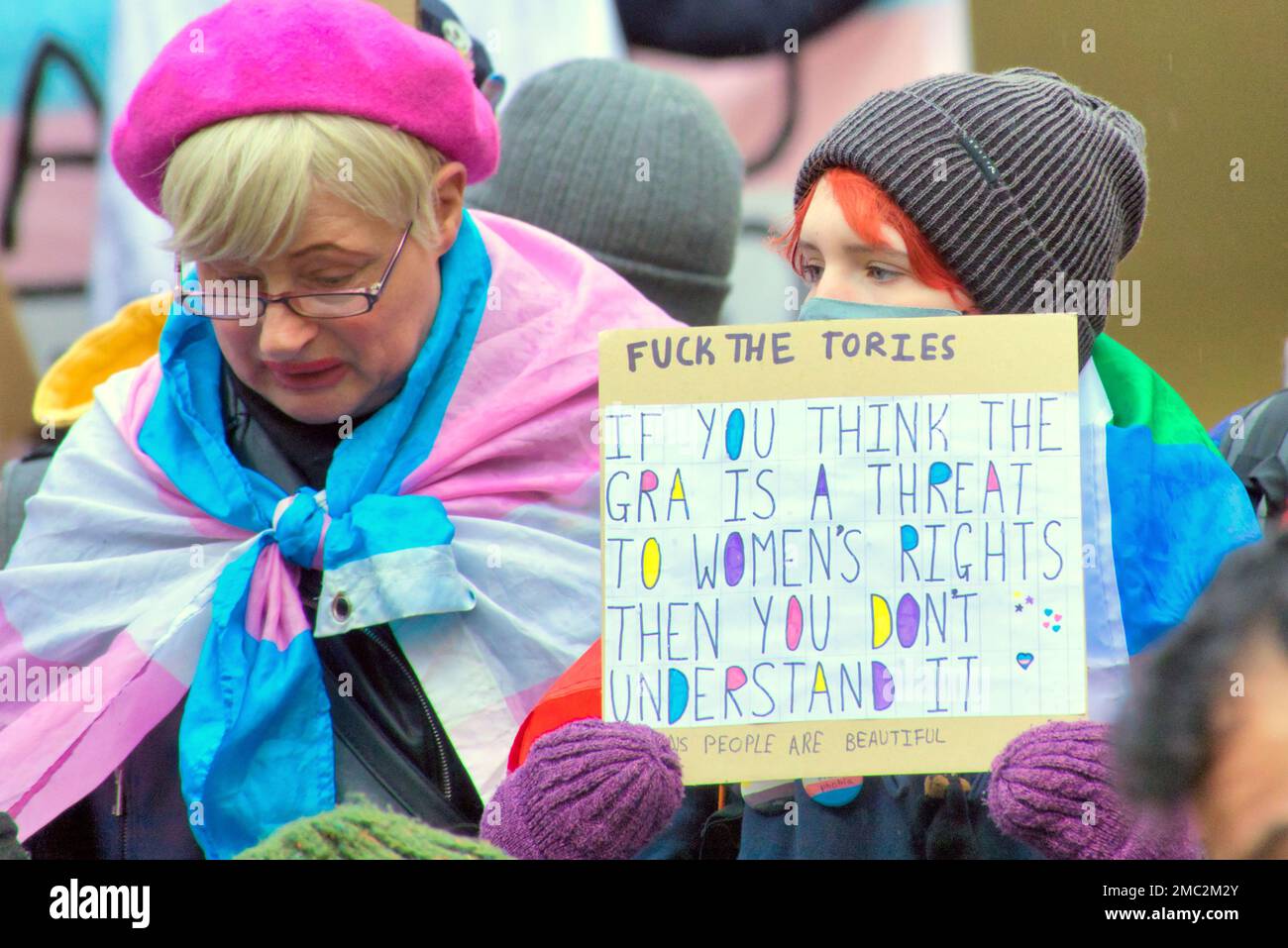 Glasgow, Scotland, UK 21stJanuary, 2023. Large crowds of various ...