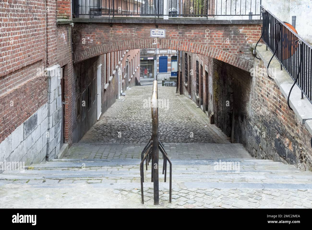 Architectural detail of the historic center of the Belgian city of Mons ...