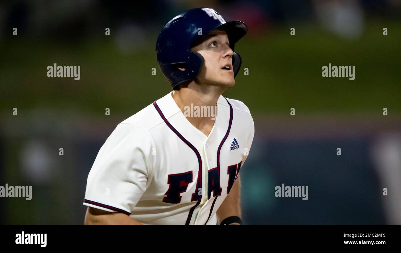 FAU's Jackson Ross runs during an NCAA baseball game on Monday, Feb. 21 ...