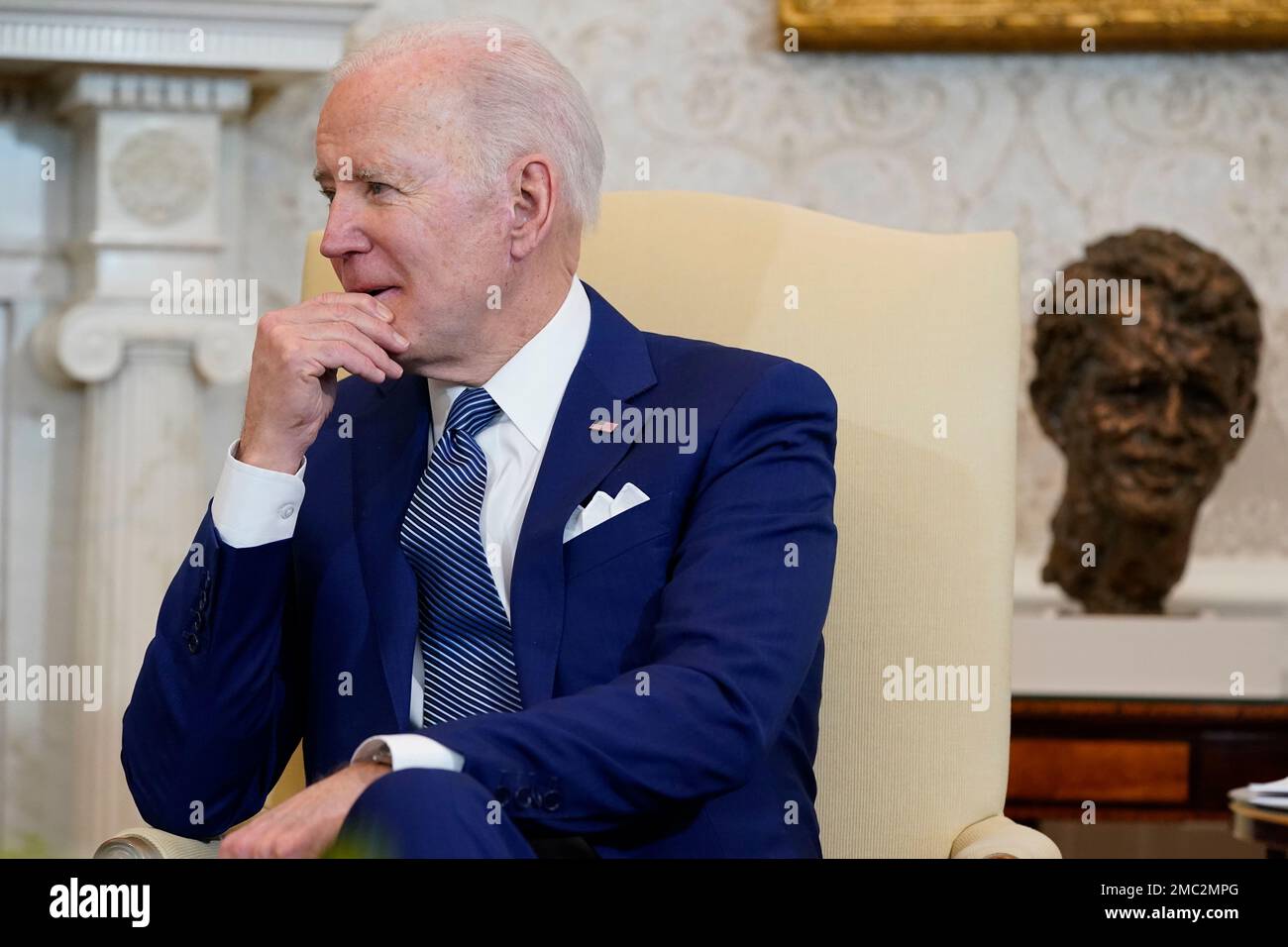 President Joe Biden meets with Finnish President Sauli Niinisto in the ...