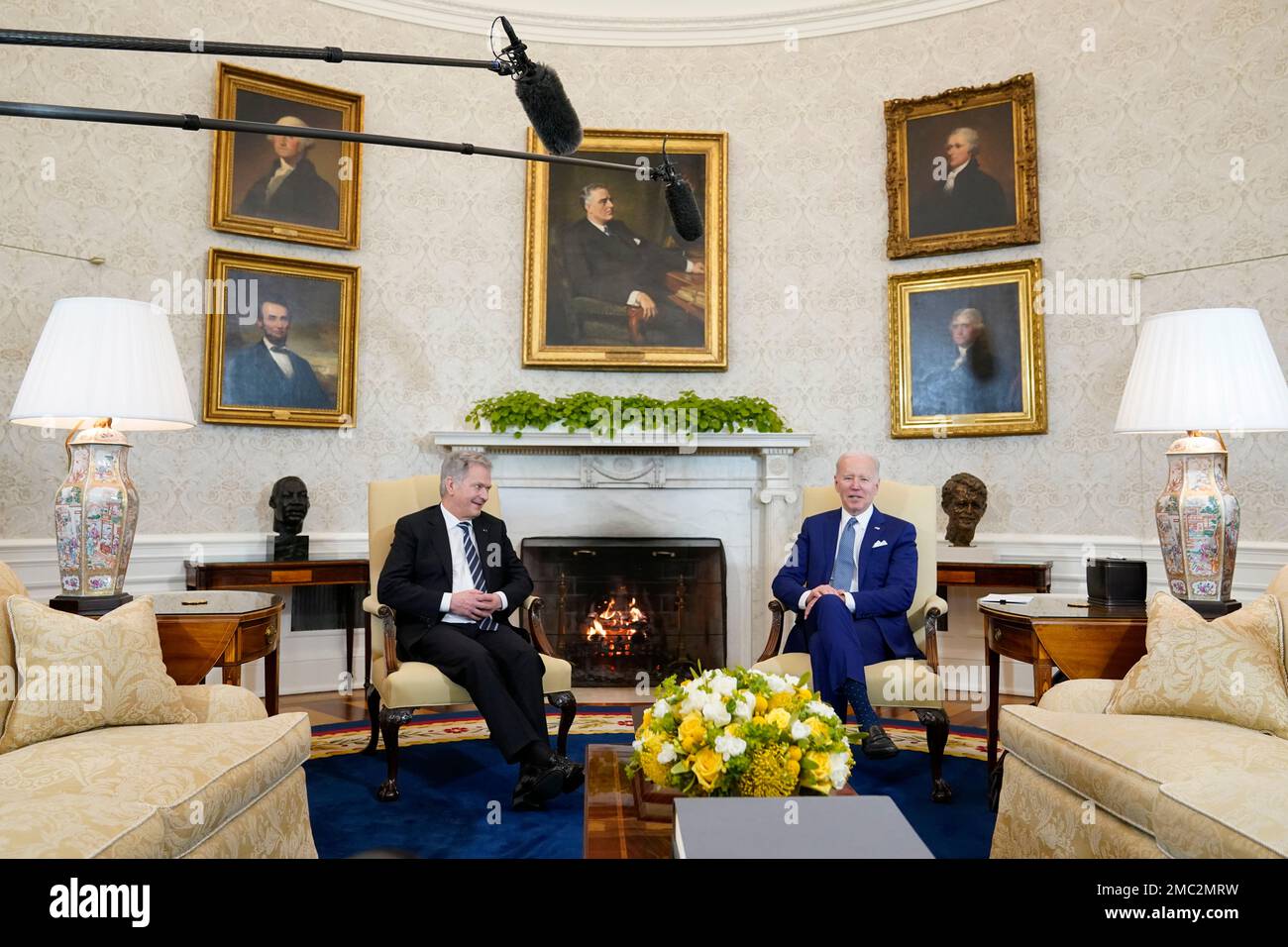 President Joe Biden meets with Finnish President Sauli Niinisto in the ...