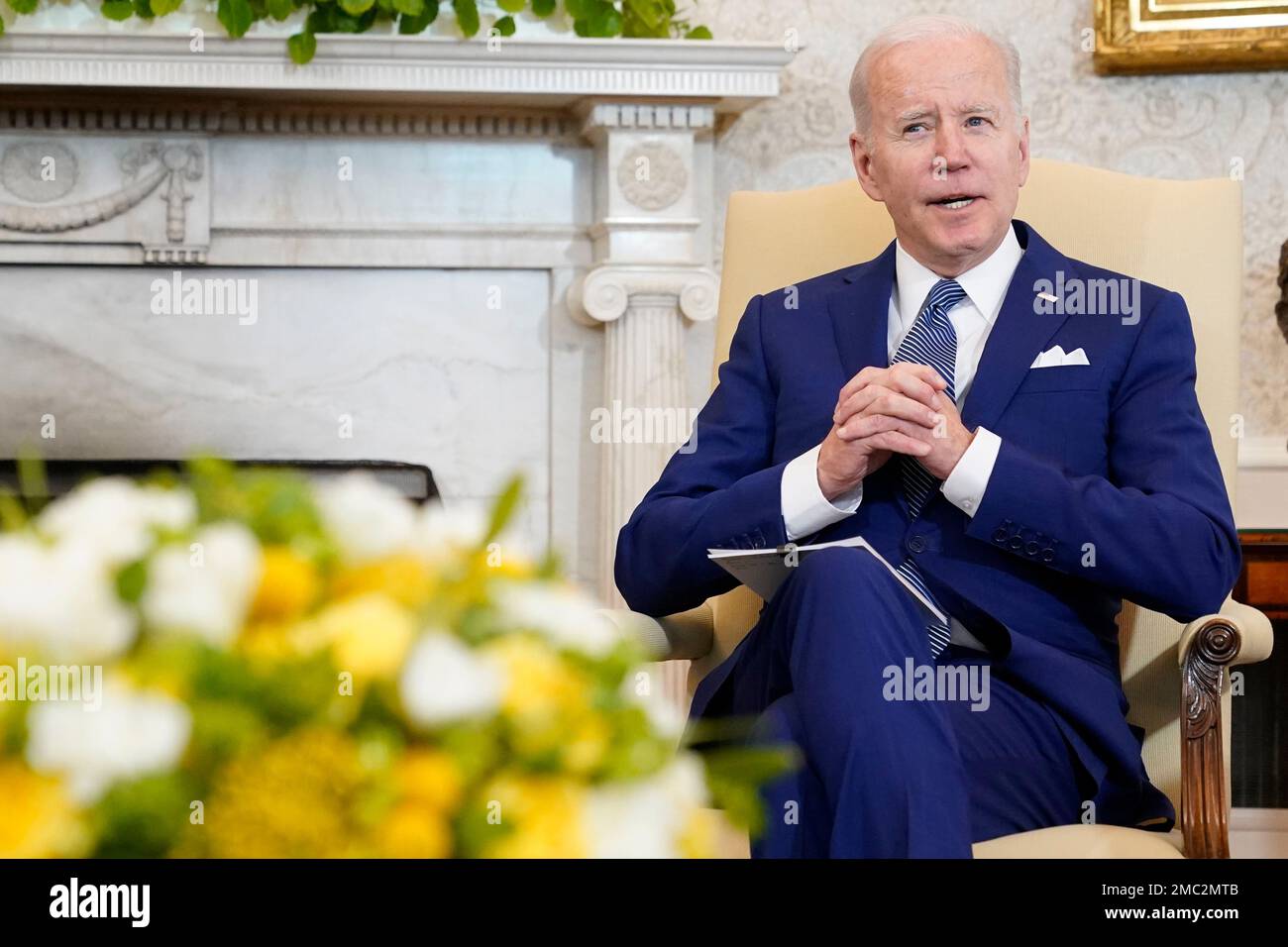 President Joe Biden meets with Finnish President Sauli Niinisto in the ...